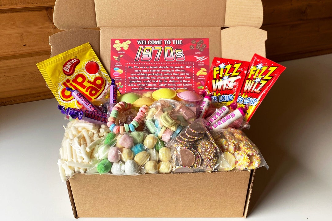 1970s Sweets Gift Box, Retro Sweets From the 1970s, Candy Gift for a ...