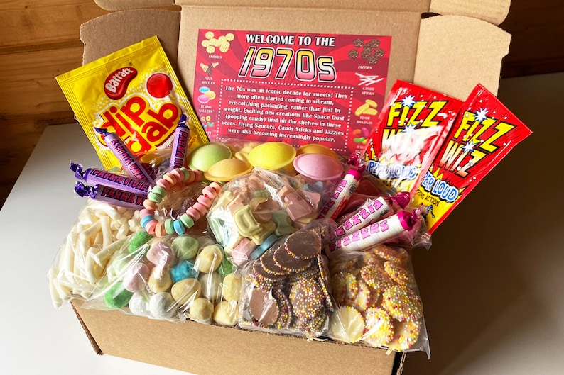 1970s Sweets Gift Box, Retro Sweets From the 1970s, Candy Gift for a ...