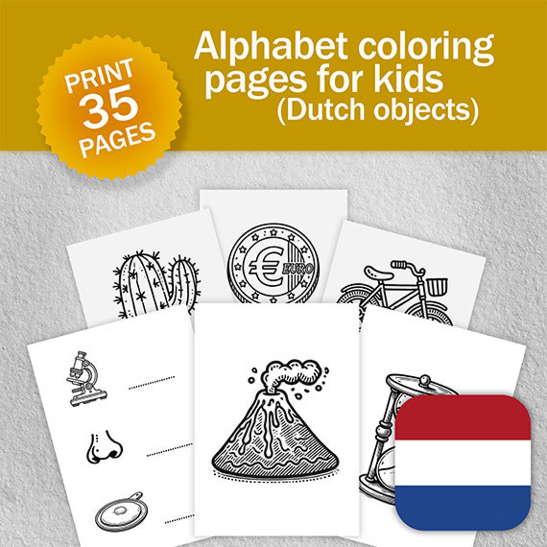 A4 Coloring Page Alphabet Dutch Printable Coloring Pages for Children ...