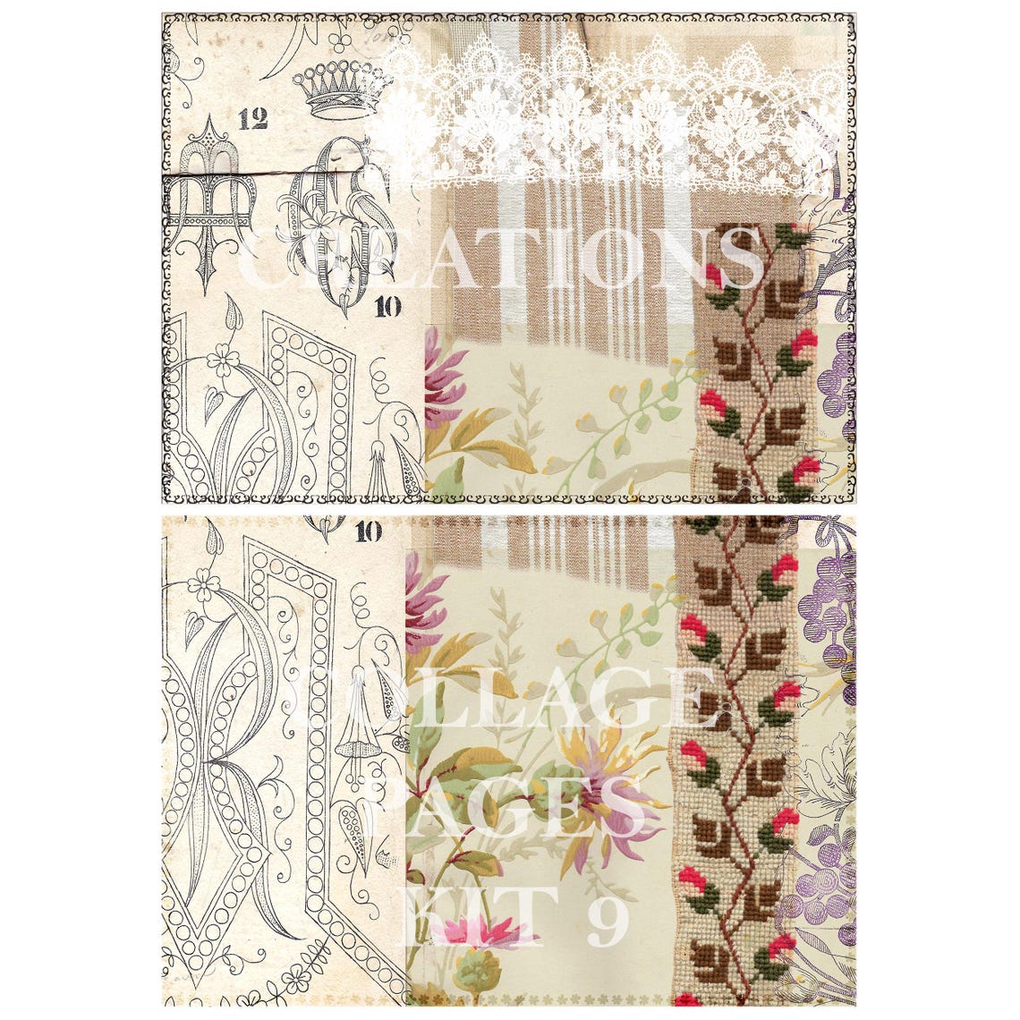 Printable Collage Pages Kit 9 - Etsy