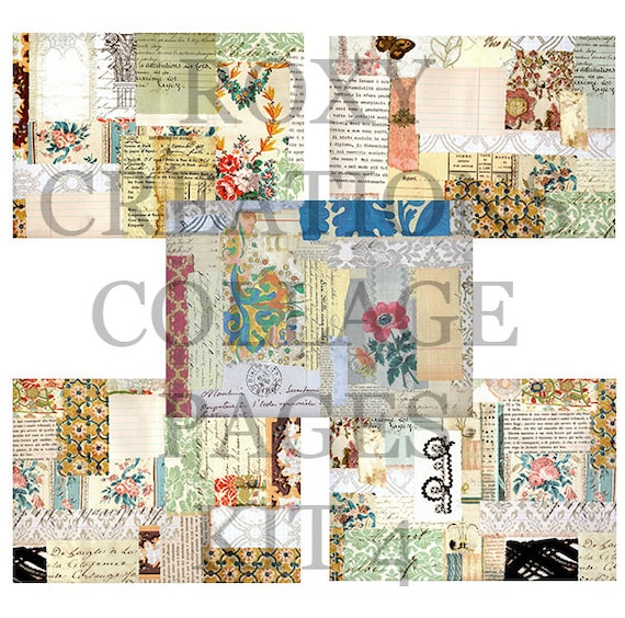 Printable Collage Pages Kit 4 - Etsy