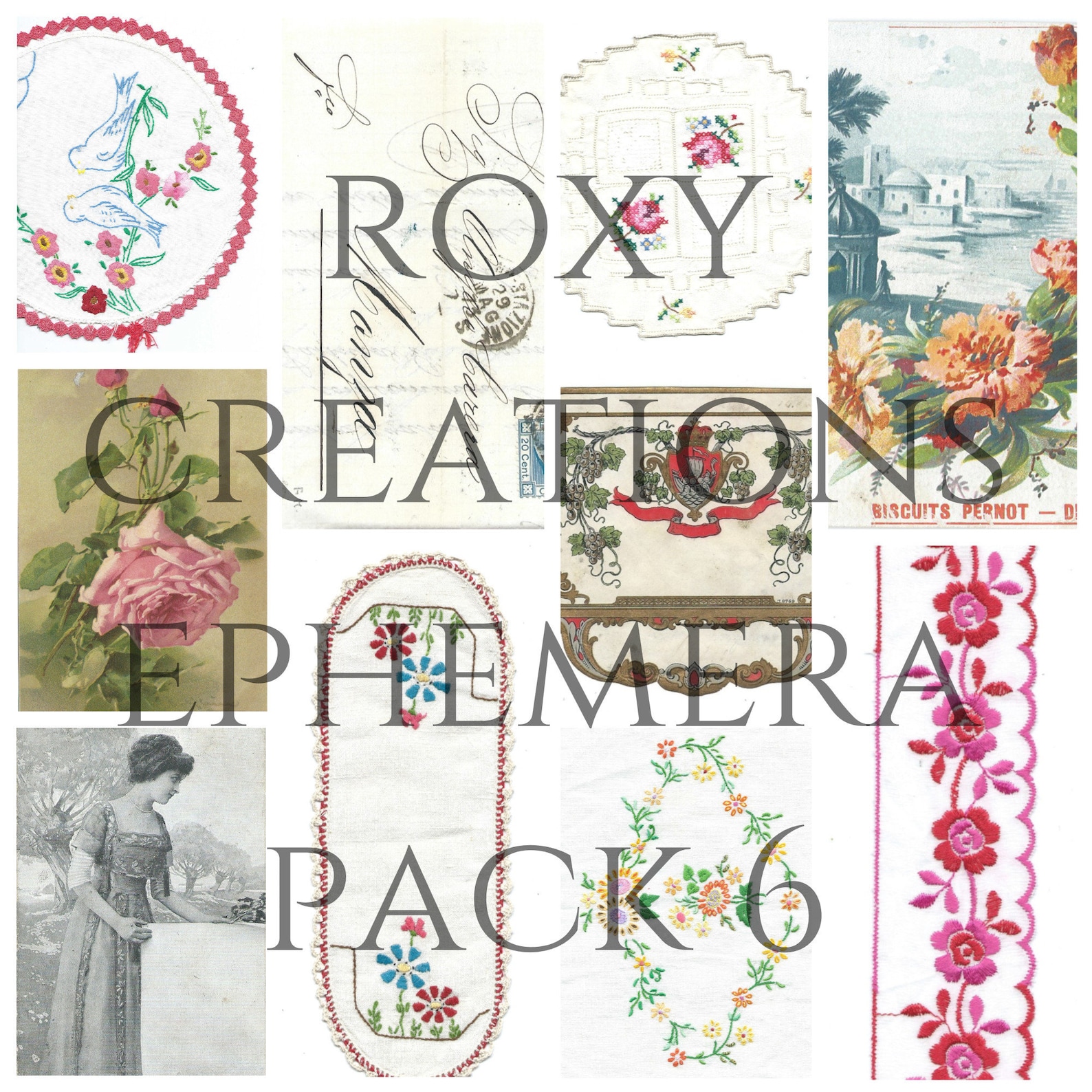 Digital Printable Ephemera Pack 6 - Etsy