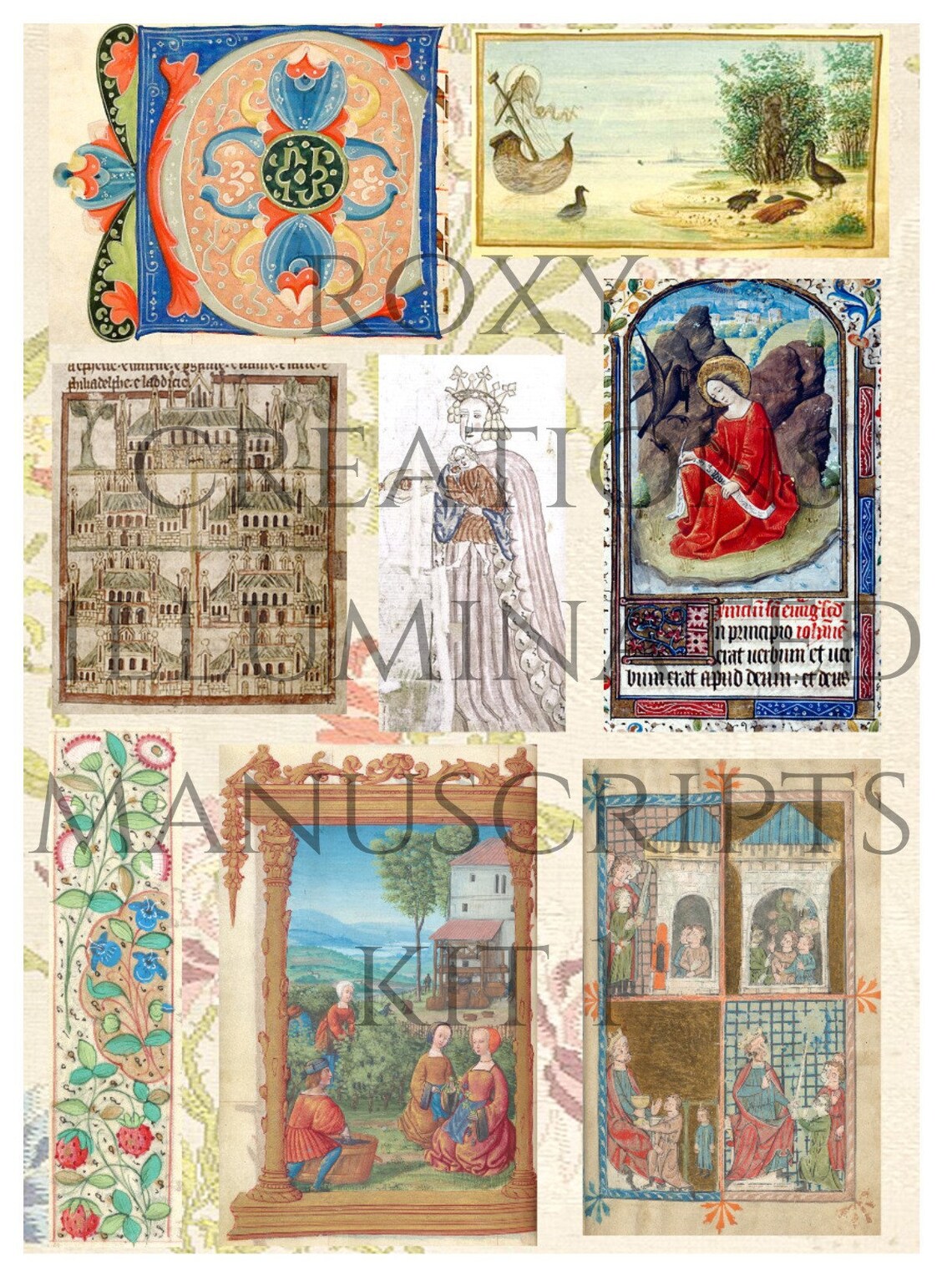 Printable Illuminated Manuscript Kit 1 | Etsy