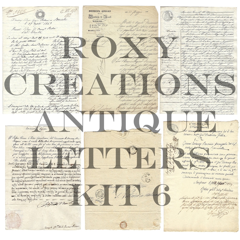 Printable Antique Letters Kit 6 - Etsy