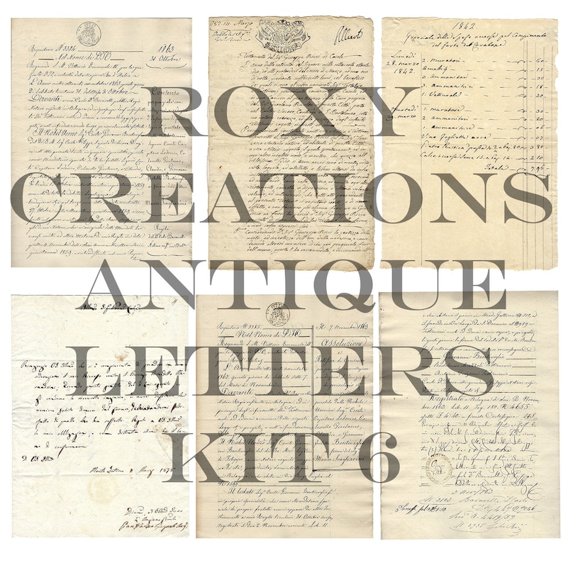 Printable Antique Letters Kit 6 - Etsy