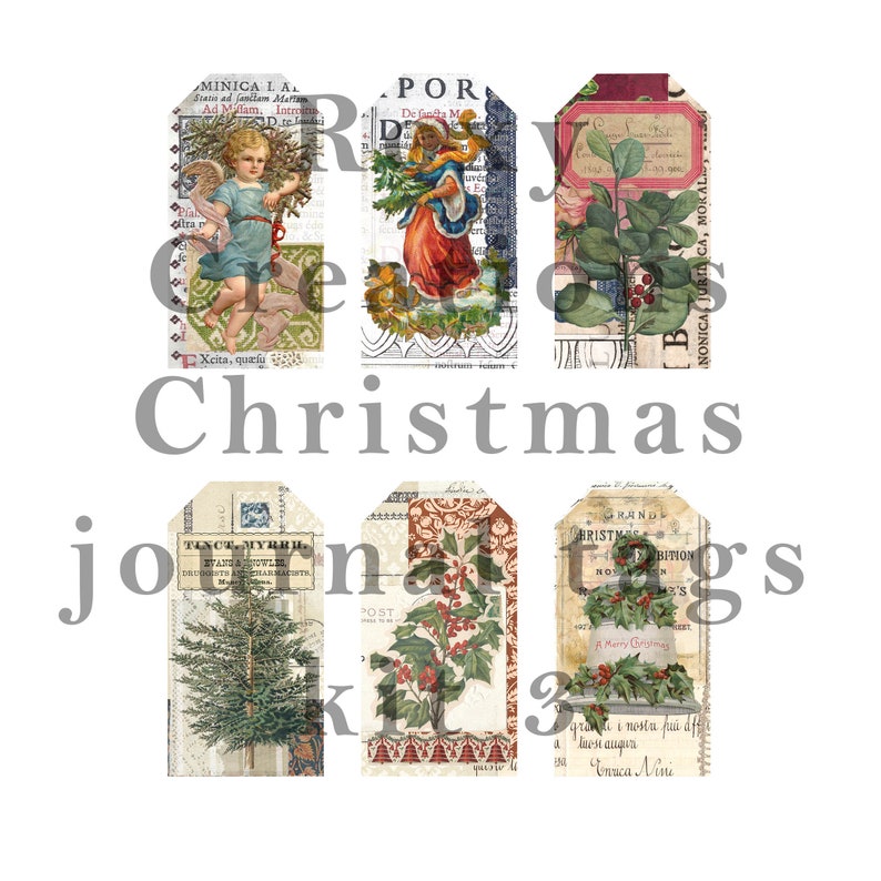 Printable Christmas Tags Kit 3 - Etsy