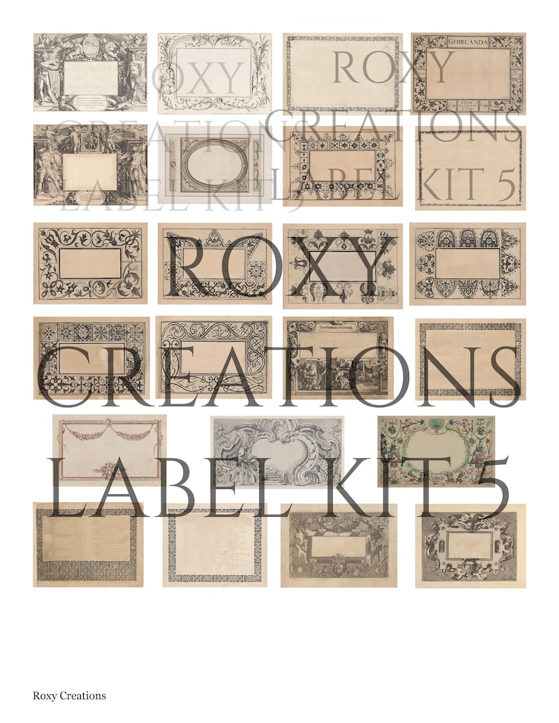 Antique Labels Printable Collection 5 | Etsy UK