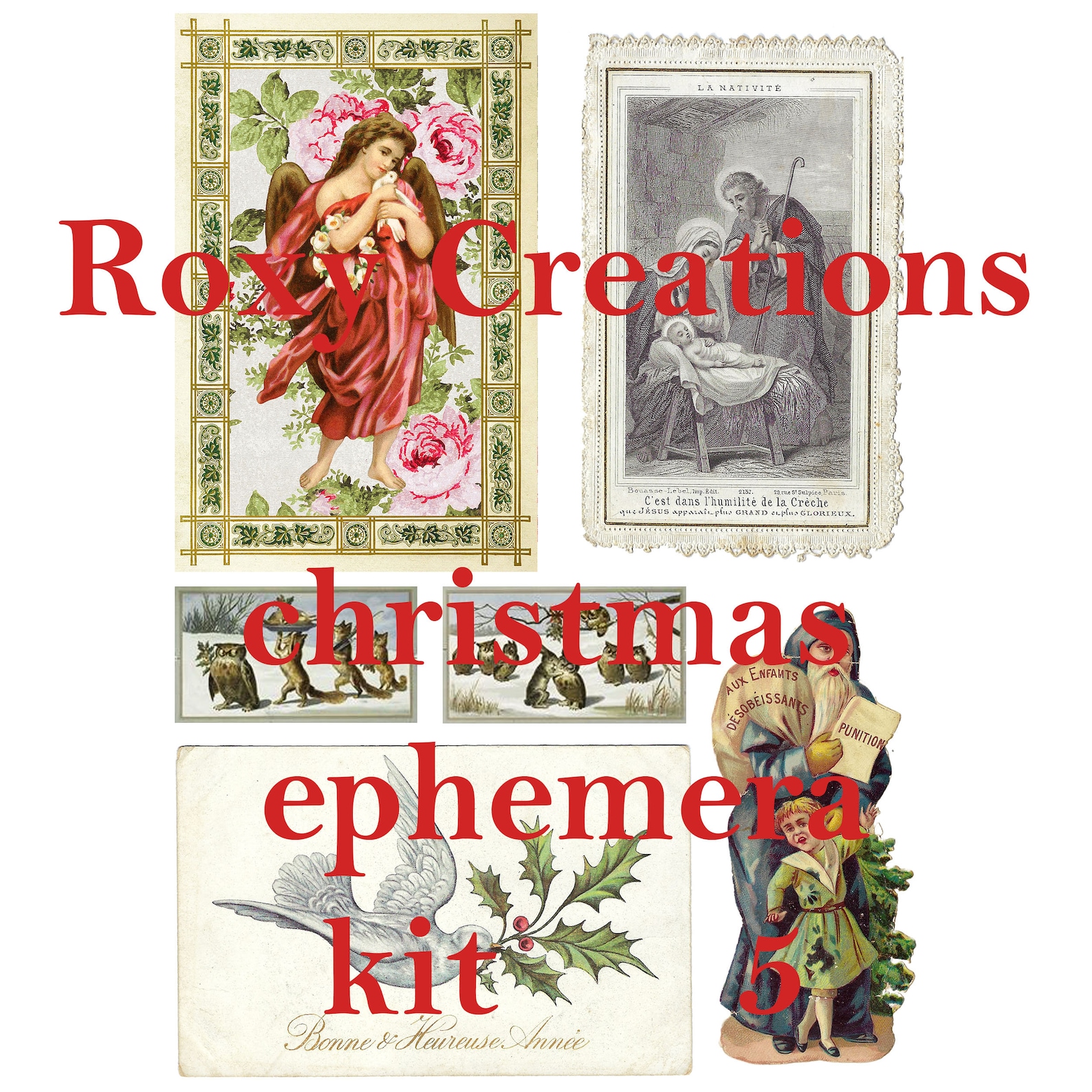 Printable Christmas Ephemera Kit 5 - Etsy