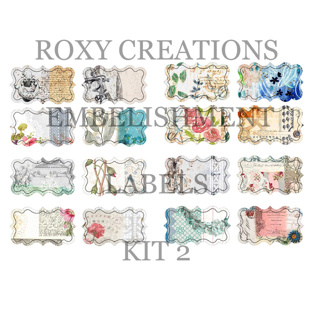Digital Printable Embellishments Kit 2 - Etsy
