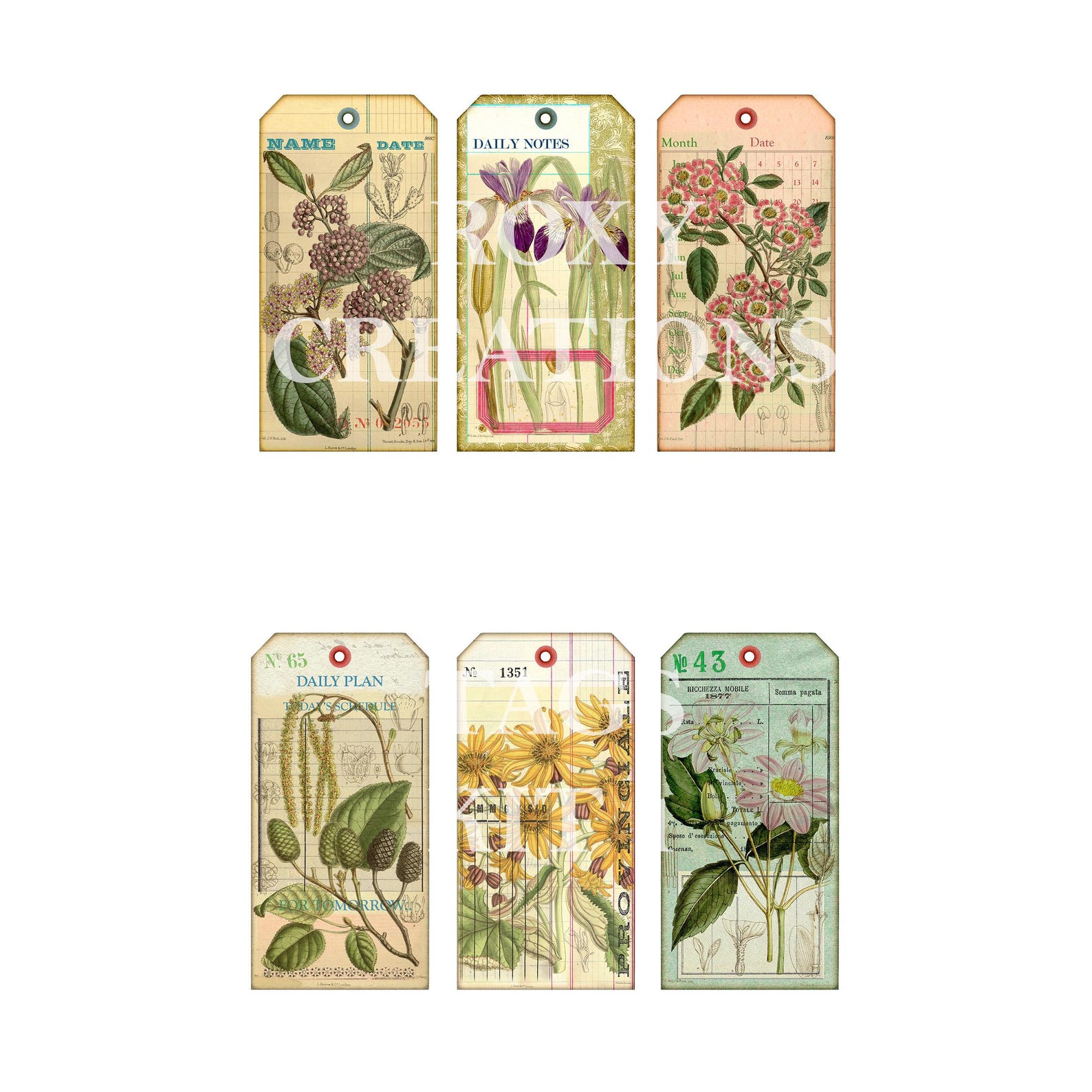 Printable Field Note Tags Kit 1 - Etsy