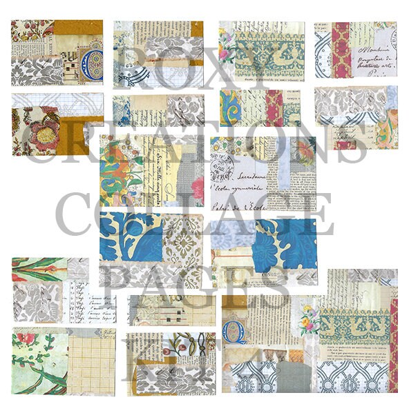 Printable Collage Pages Kit 4 - Etsy