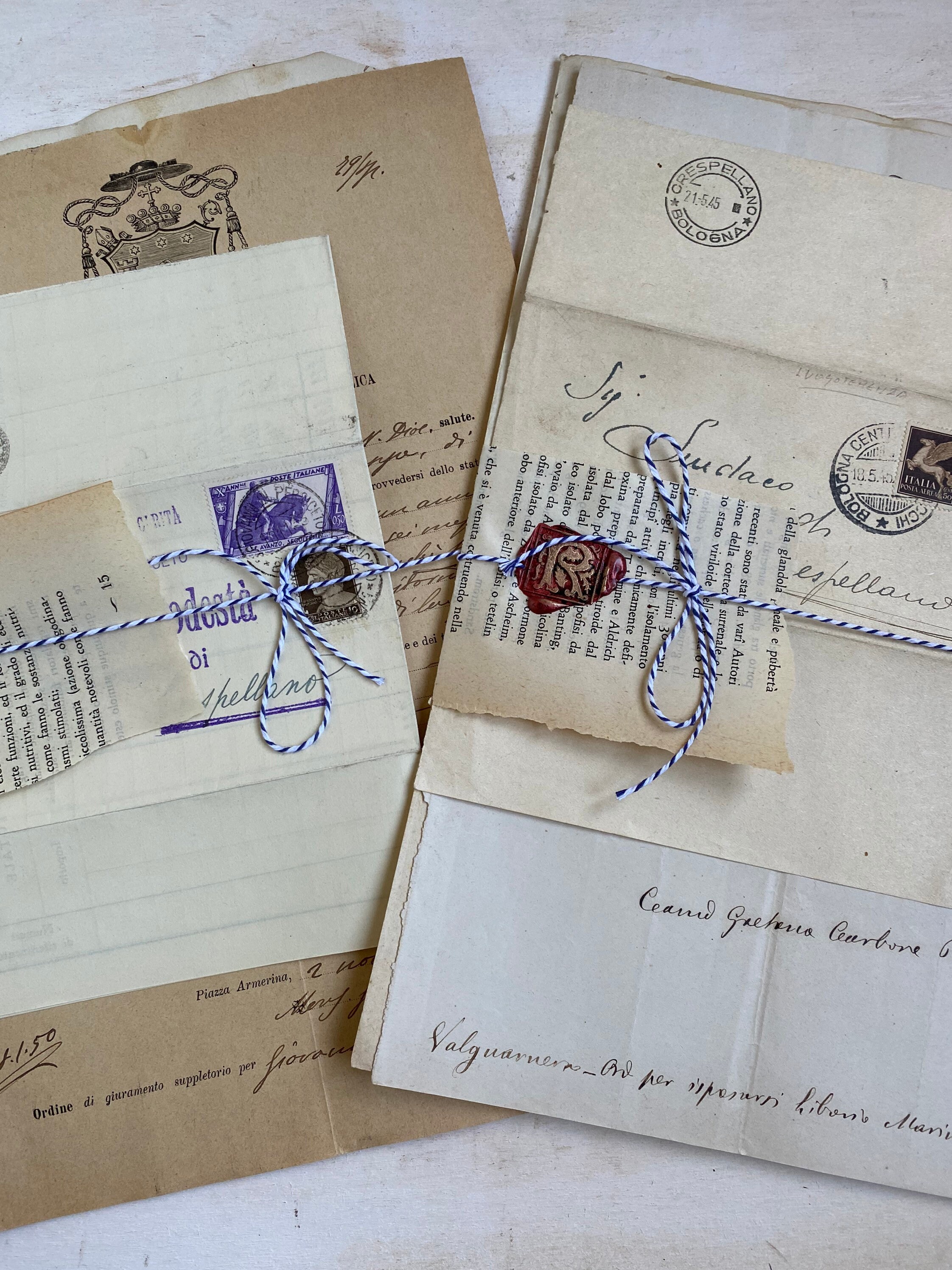 Antique Italian document early 1800s to 1900s Paper Paper & Party ...