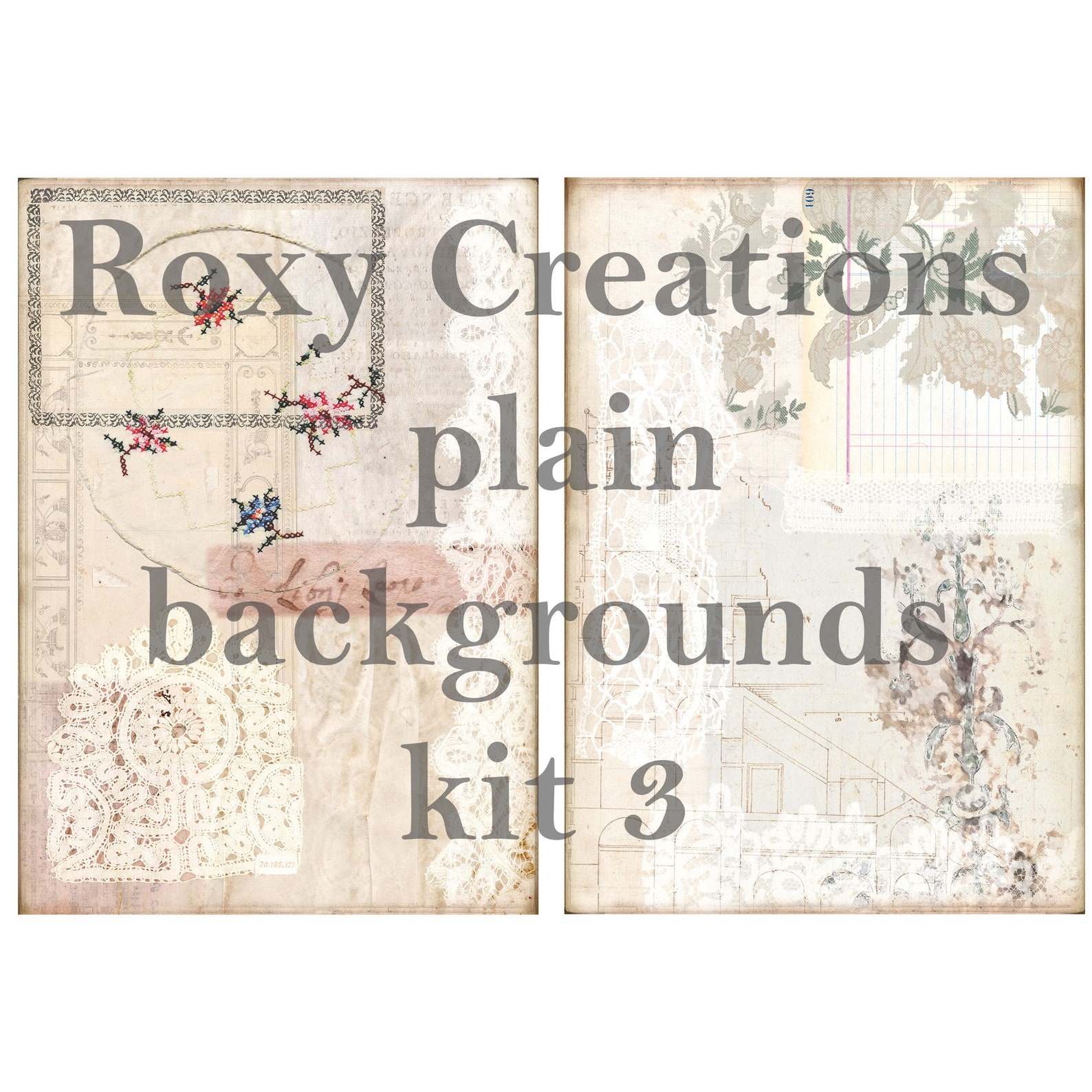 Printable Plain Background Journal Pages Kit 3 - Etsy
