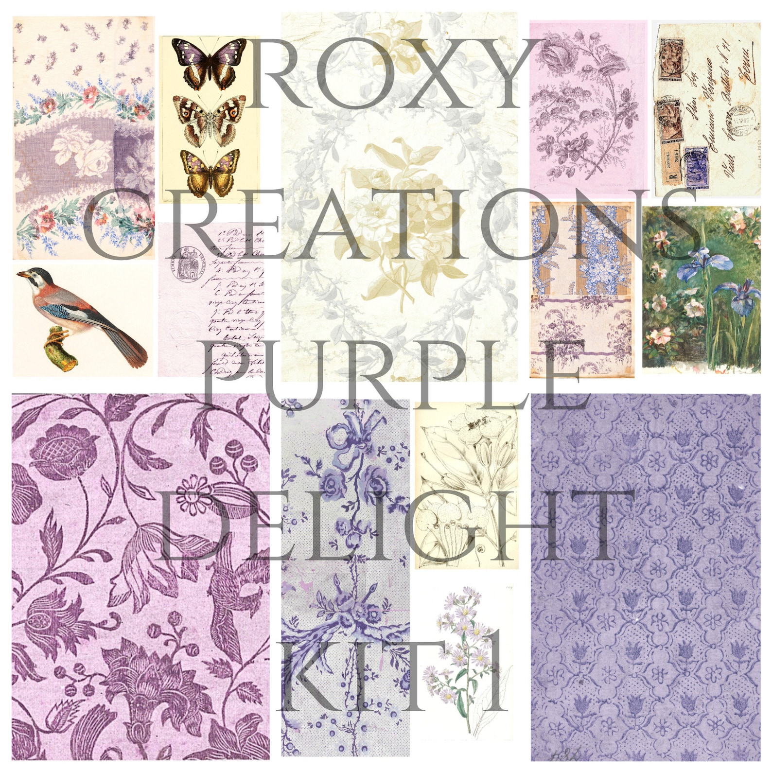Printable Purple Delight Kit 1 - Etsy