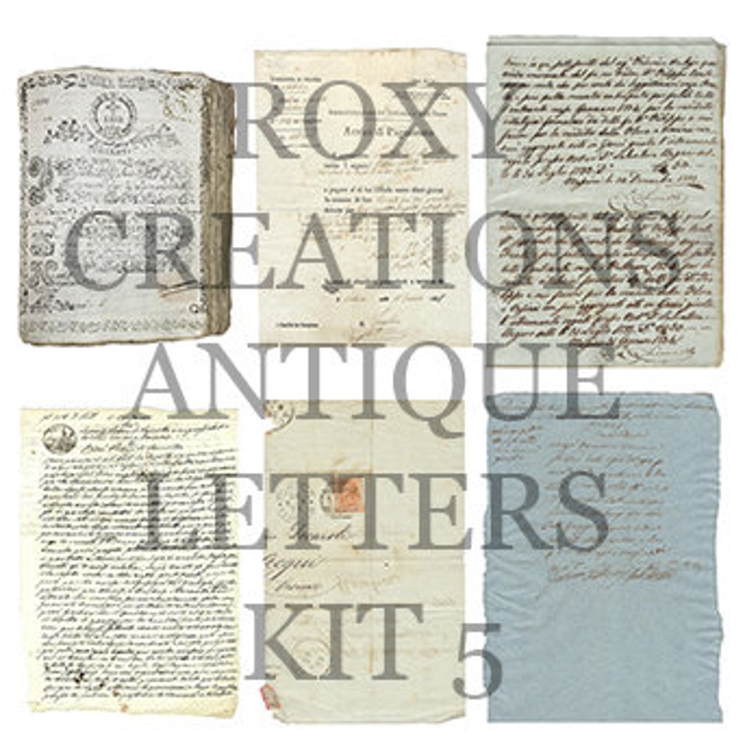 Printable Antique Letters Kit 5 - Etsy