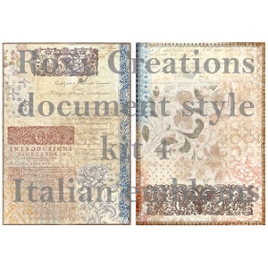 Document Style Printable Digital Italian Emblems Journal Pages Kit 4 - Etsy