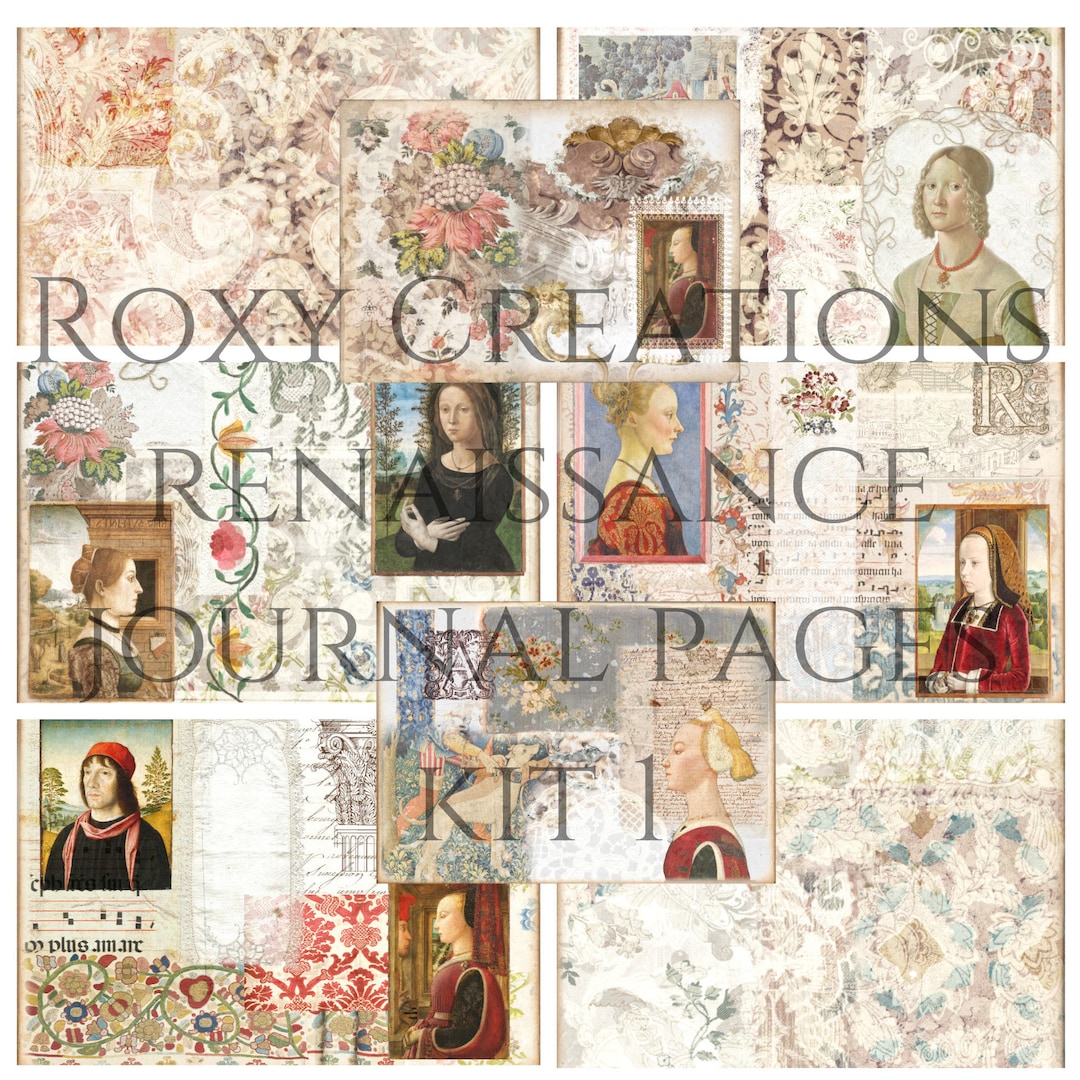 Printable Italian Renaissance Journal Pages Kit 1 - Etsy