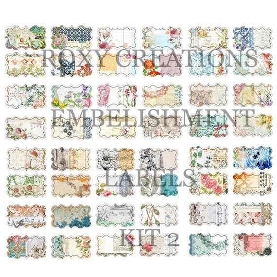 Digital Printable Embellishments Kit 2 - Etsy