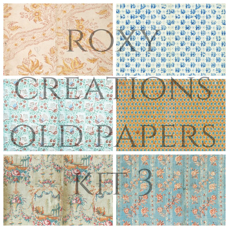 Printable Antique Pages Kit 3 - Etsy