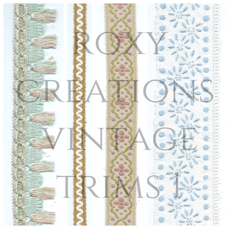 Digital Printable Antique and Vintage Trims Pack 1 - Etsy