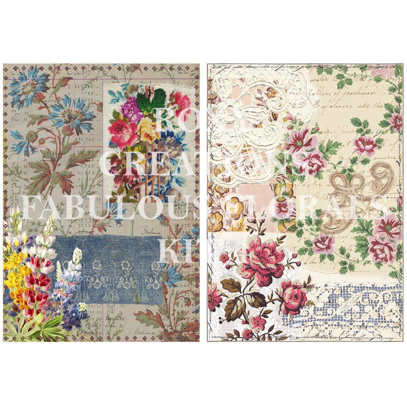 Printable Digital Fabulous Florals Journal Pages Kit 4 - Etsy