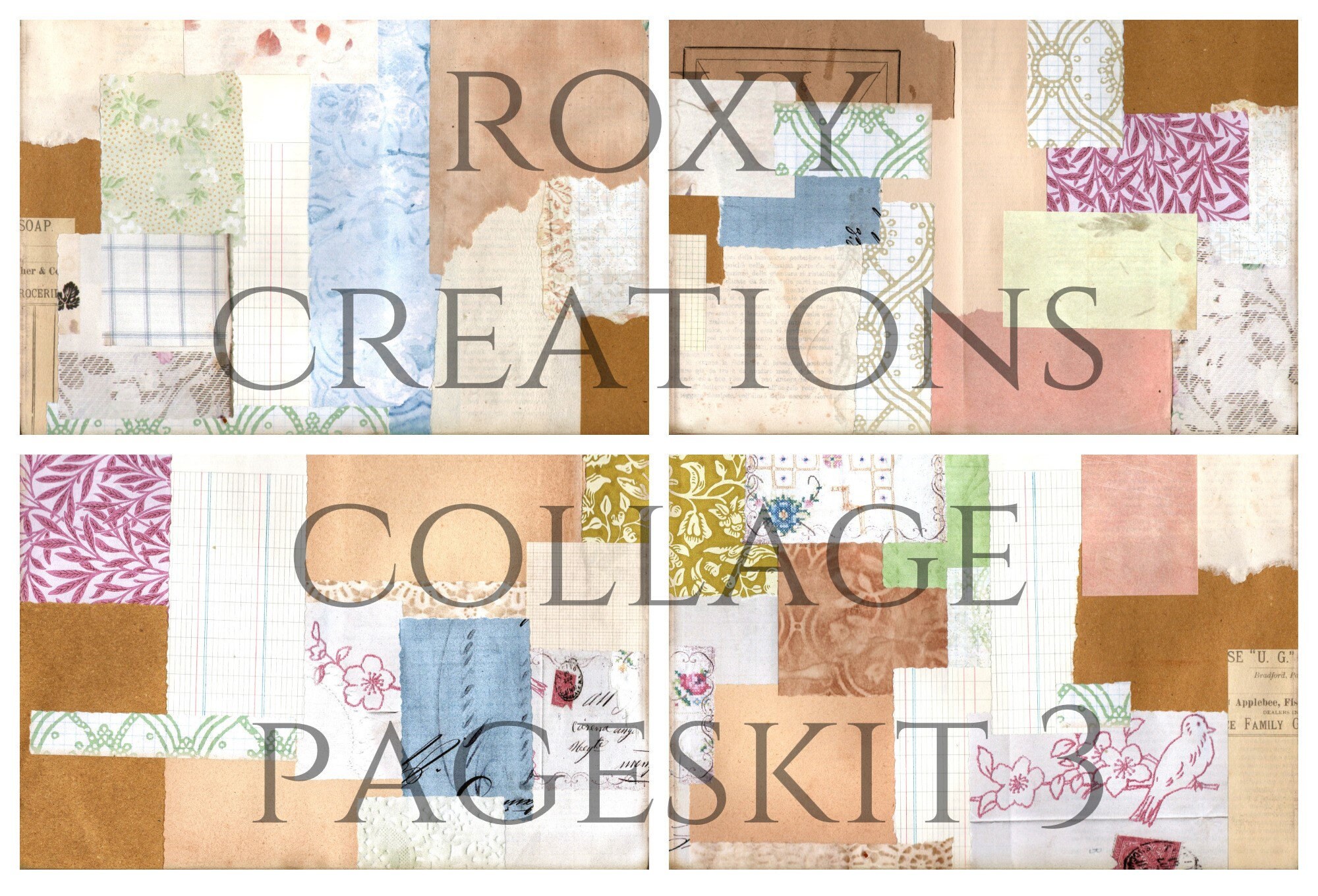 Printable Collage Pages Kit 3 | Etsy