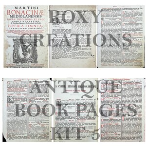 Printable Antique Book Pages Kit 5 - Etsy