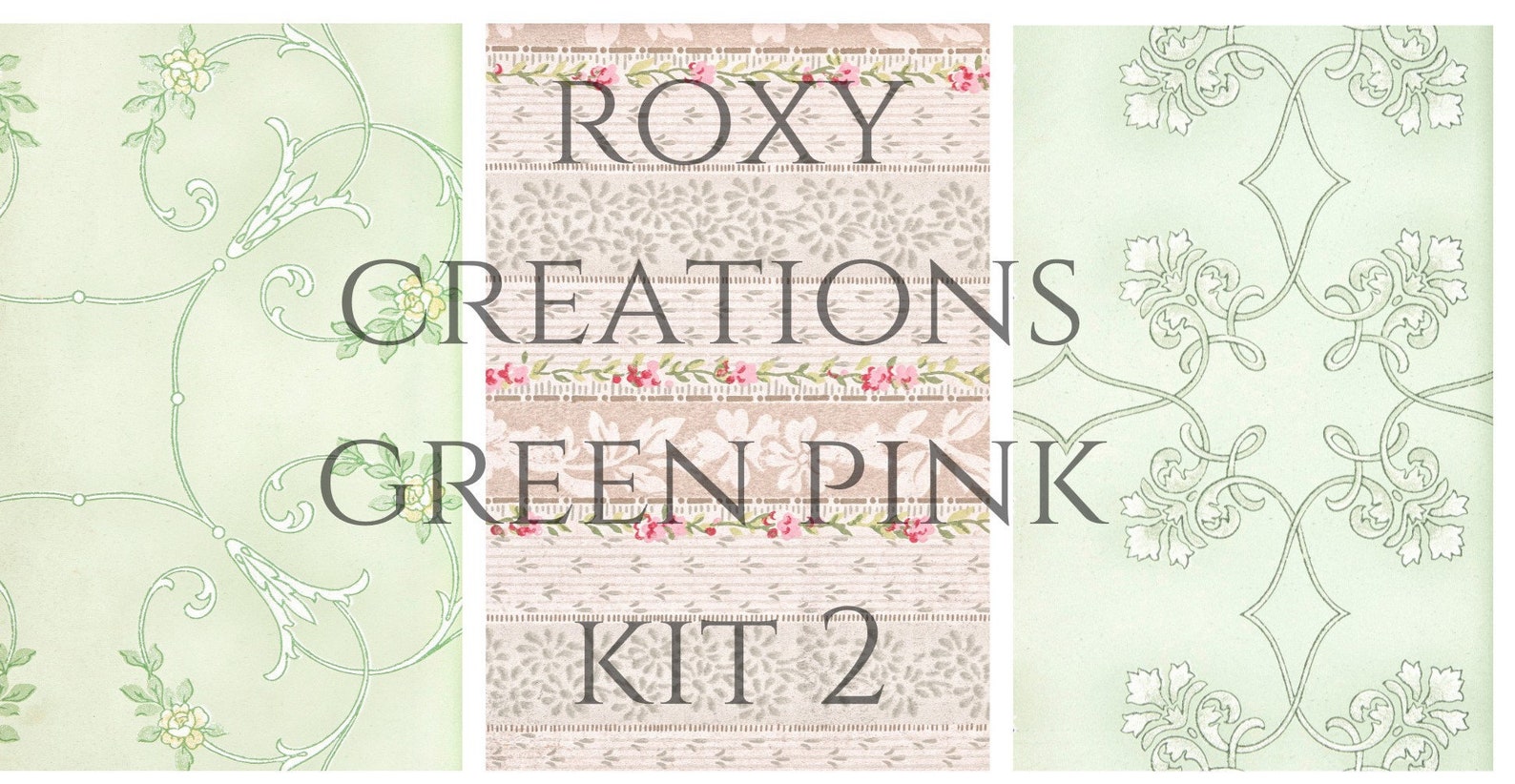 Printable Pink and Green Kit 1 - Etsy