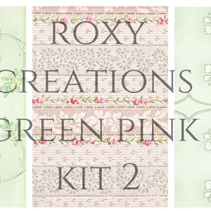 Printable Pink and Green Kit 1 - Etsy