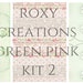 Printable Pink and Green Kit 1 - Etsy