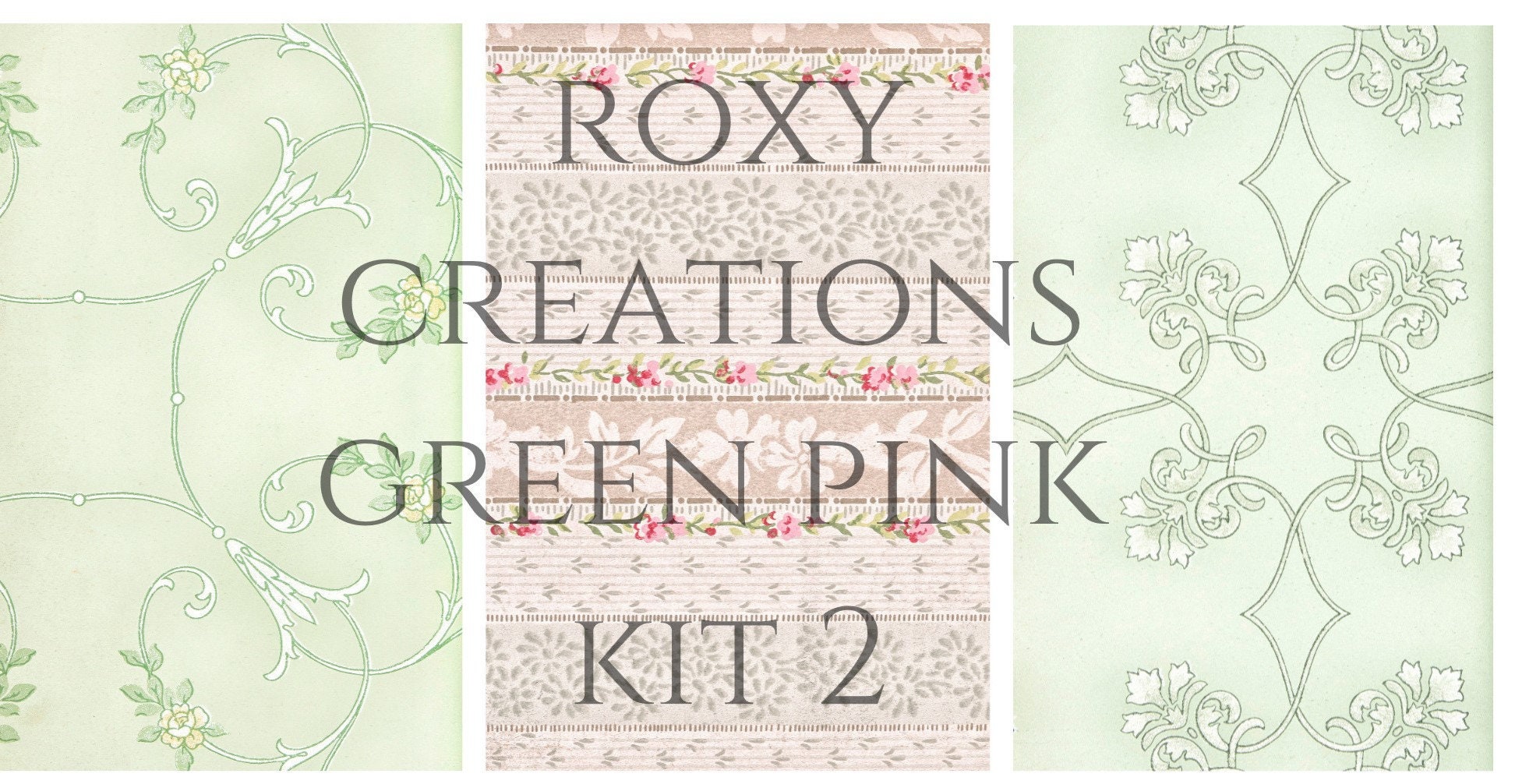 Printable Pink and Green Kit 1 | Etsy