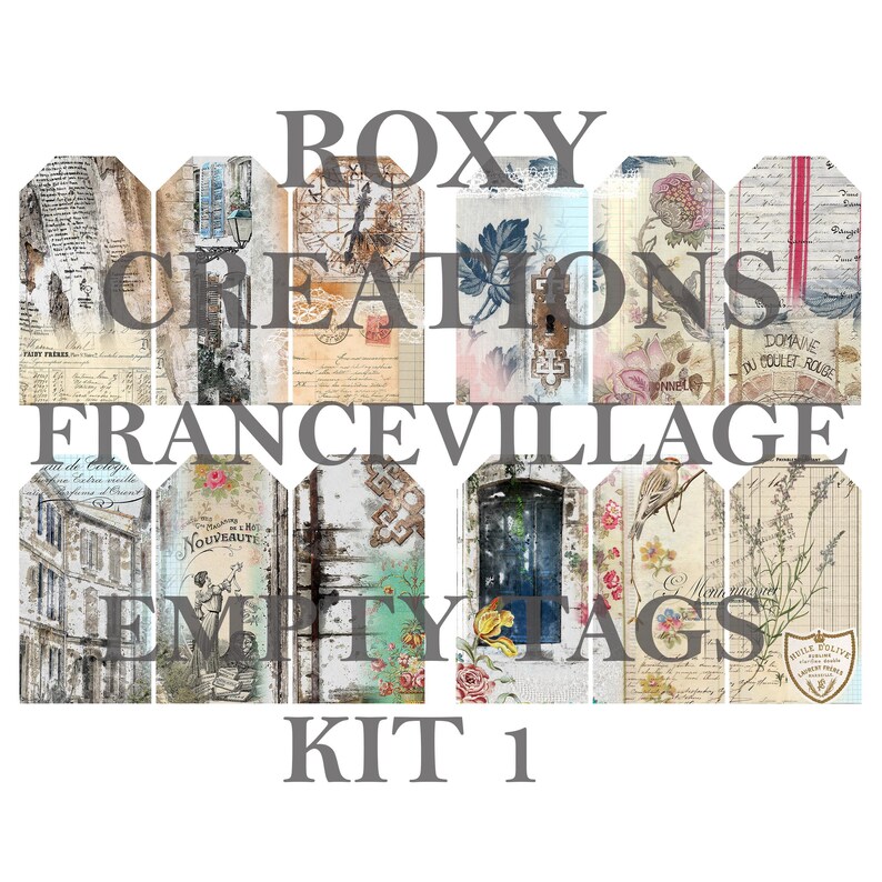Printable French Villages Tags Kit 1 NOT Decorated - Etsy