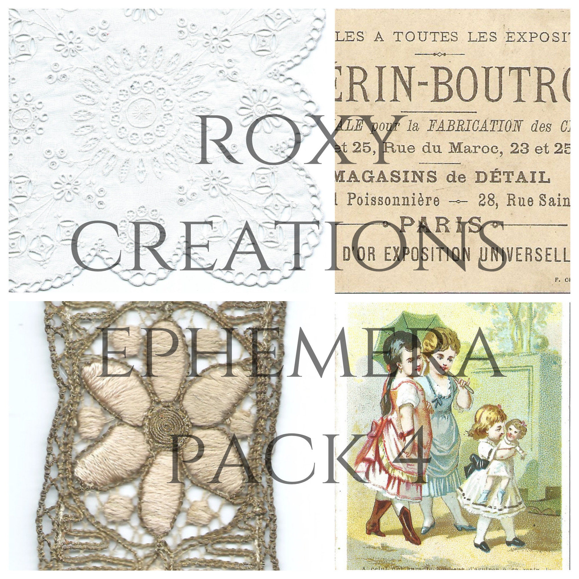 Digital Printable Ephemera Pack 4 - Etsy