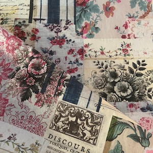 Roxy Creations Antique Style Fabric Antique FRENCH FLORALS ONE All Over ...