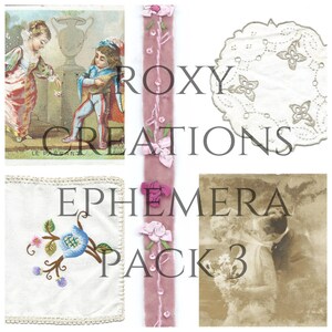 Digital Ephemera Printable Vintage Linens for Journals and Scrapbooks ...