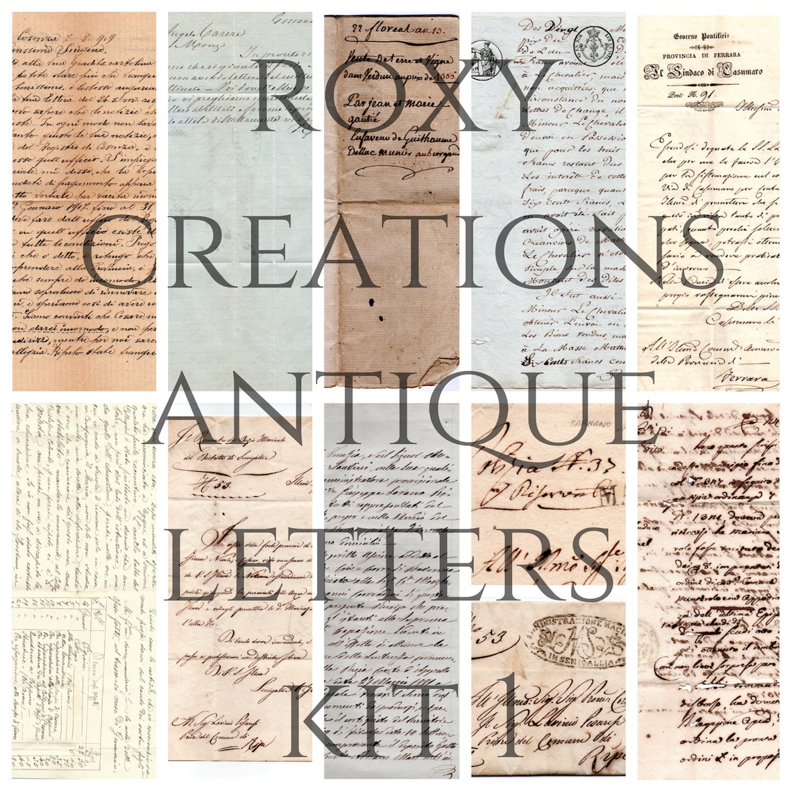 Printable Antique Letters Kit 1 - Etsy