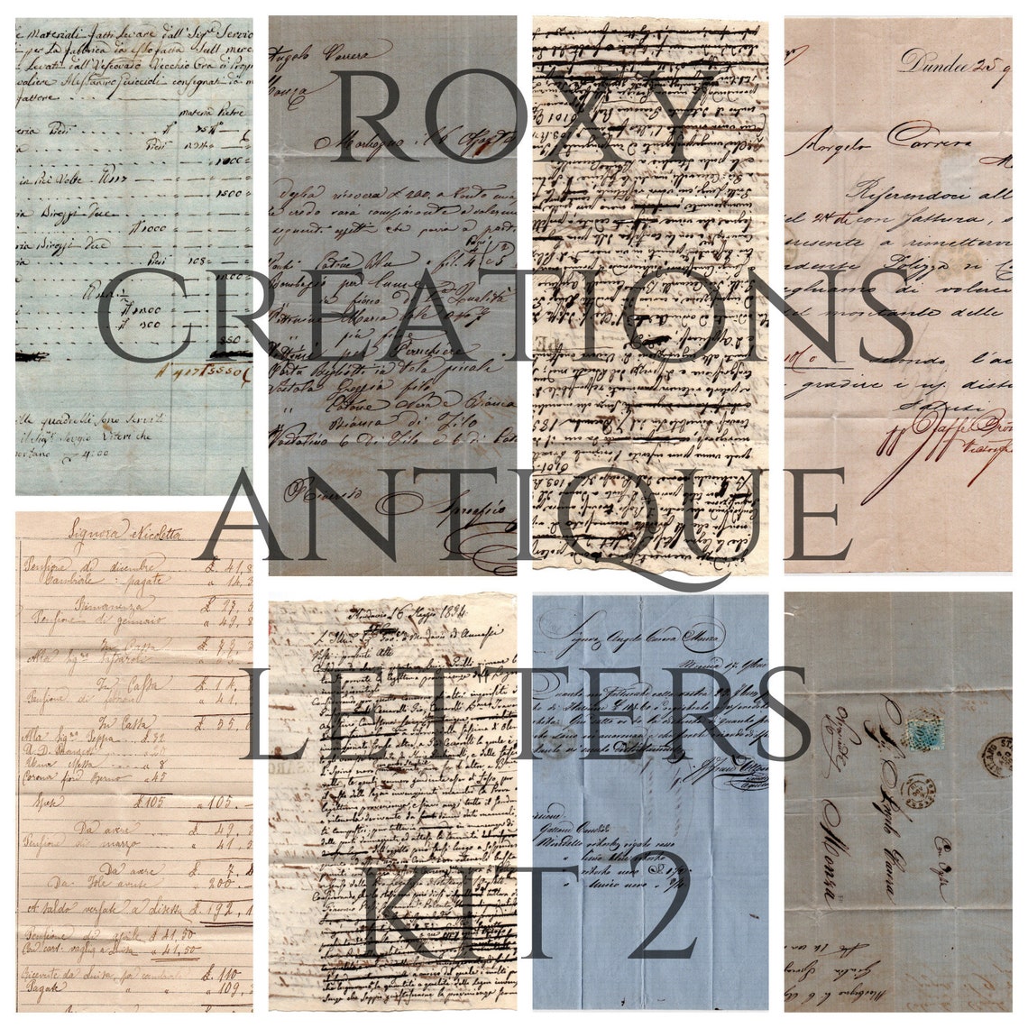 Printable Antique Letters Kit 2 - Etsy