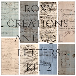 Printable Antique Letters Kit 2 - Etsy