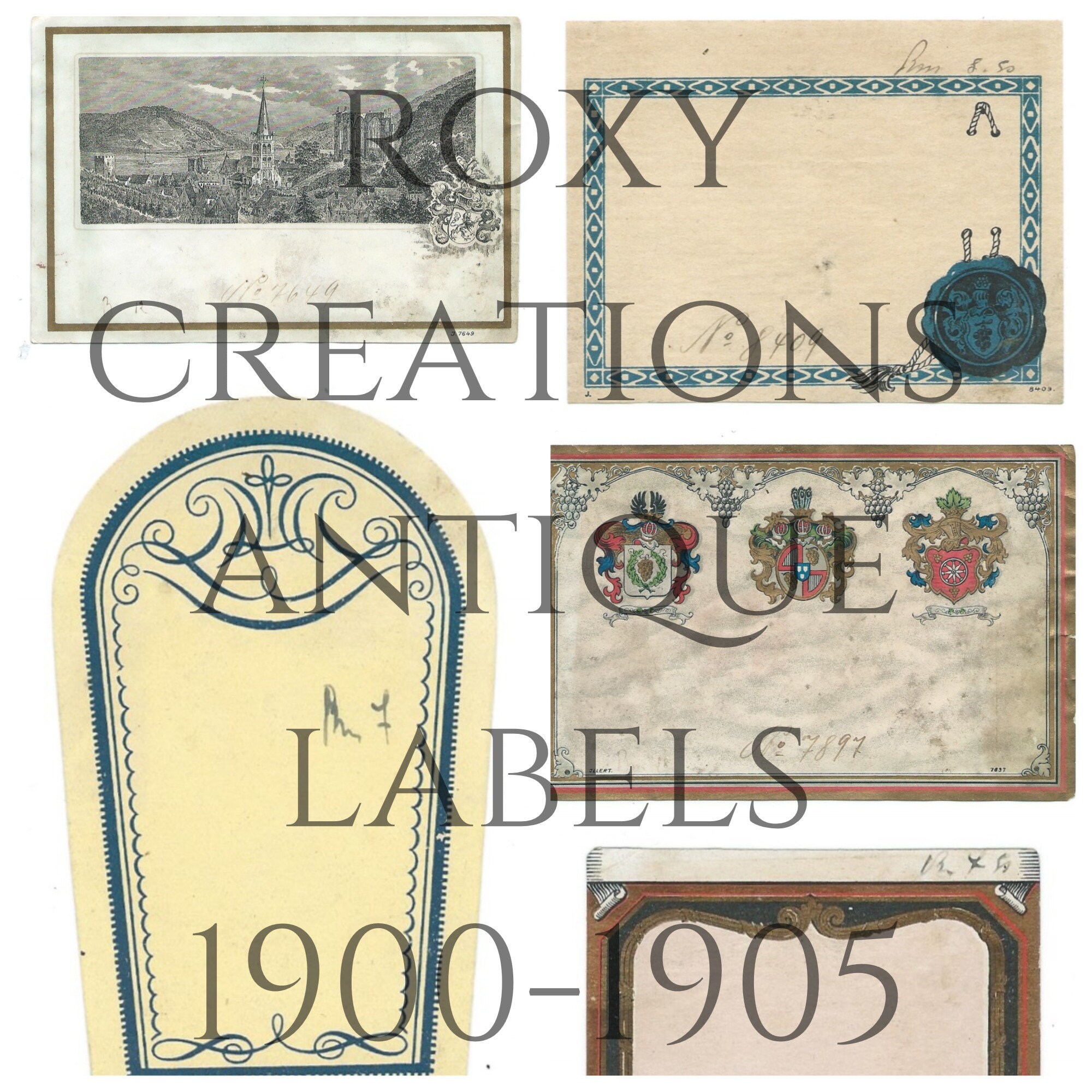 Printable Antique Labels | Etsy UK