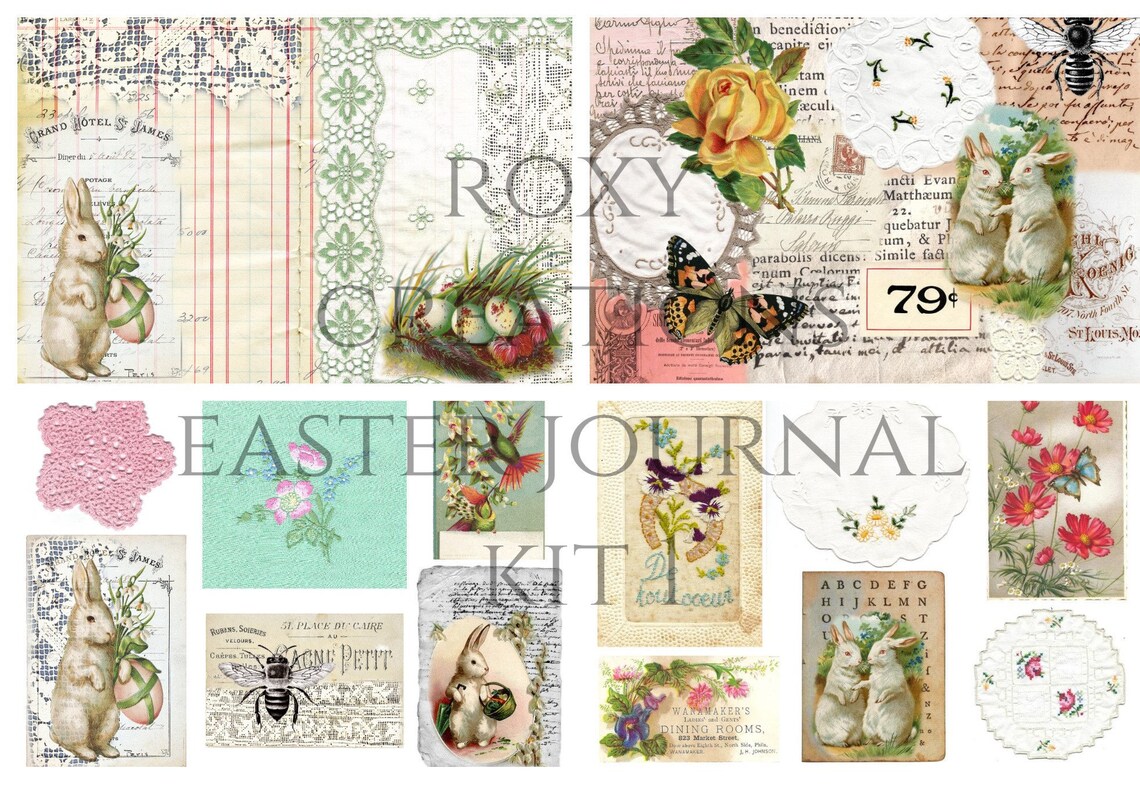 Printable Easter Journal Pages Kit 1 - Etsy