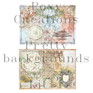 Printable Pretty Background Pages Kit 4 - Etsy