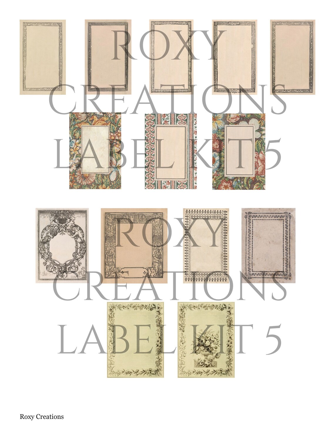 Antique Labels Printable Collection 5 - Etsy