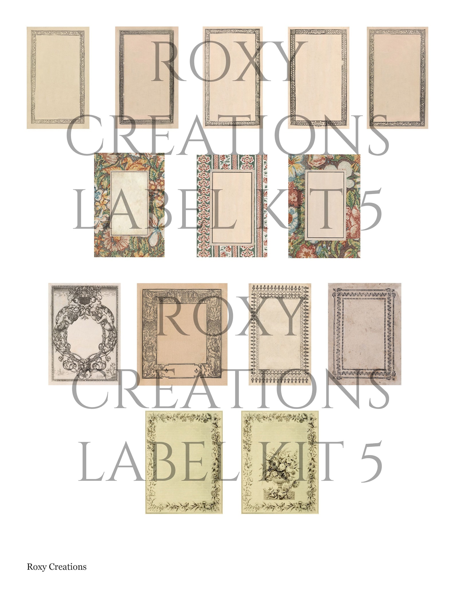 Antique Labels Printable Collection 5 - Etsy