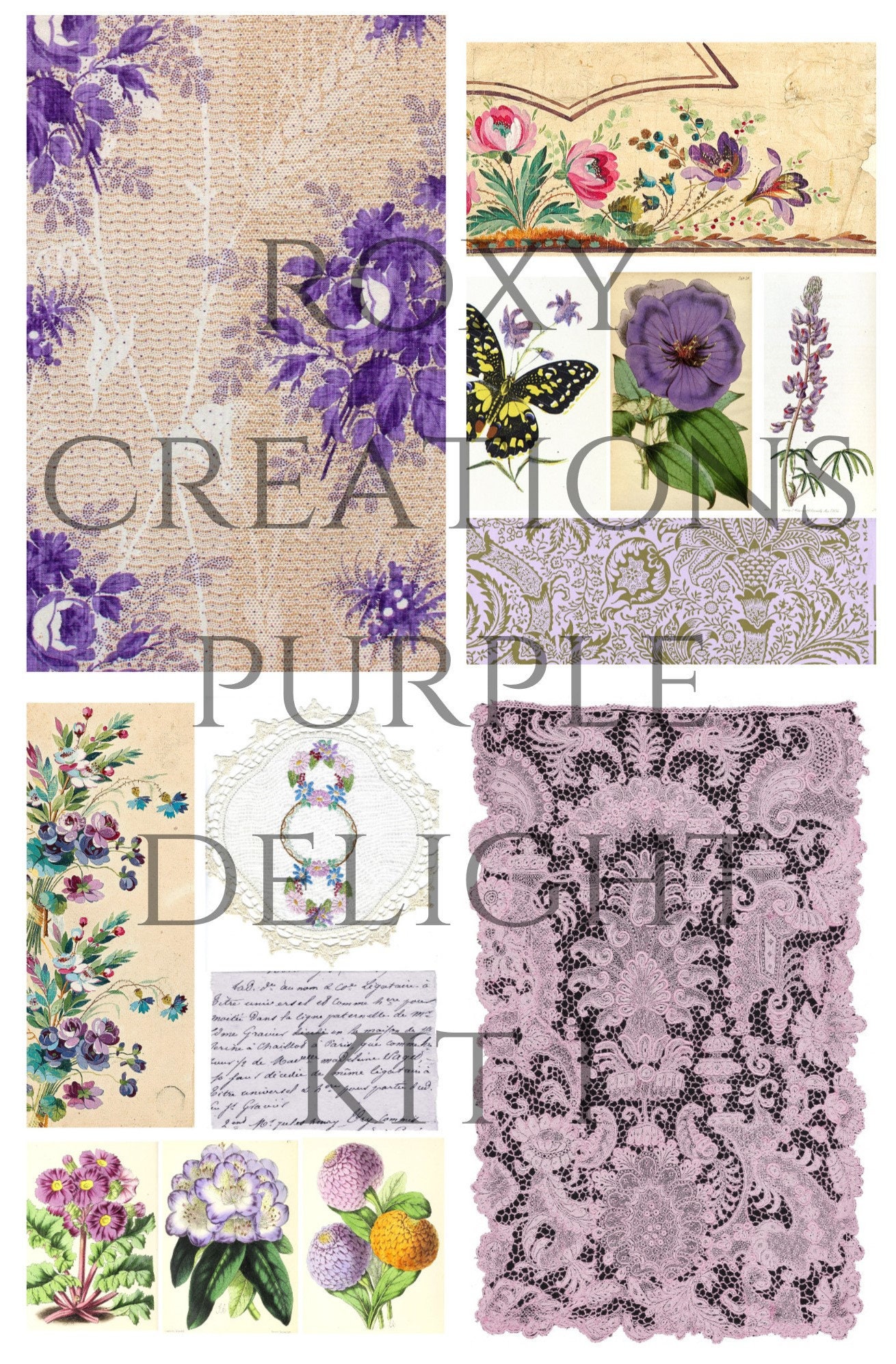 Printable Purple Delight Kit 1 - Etsy
