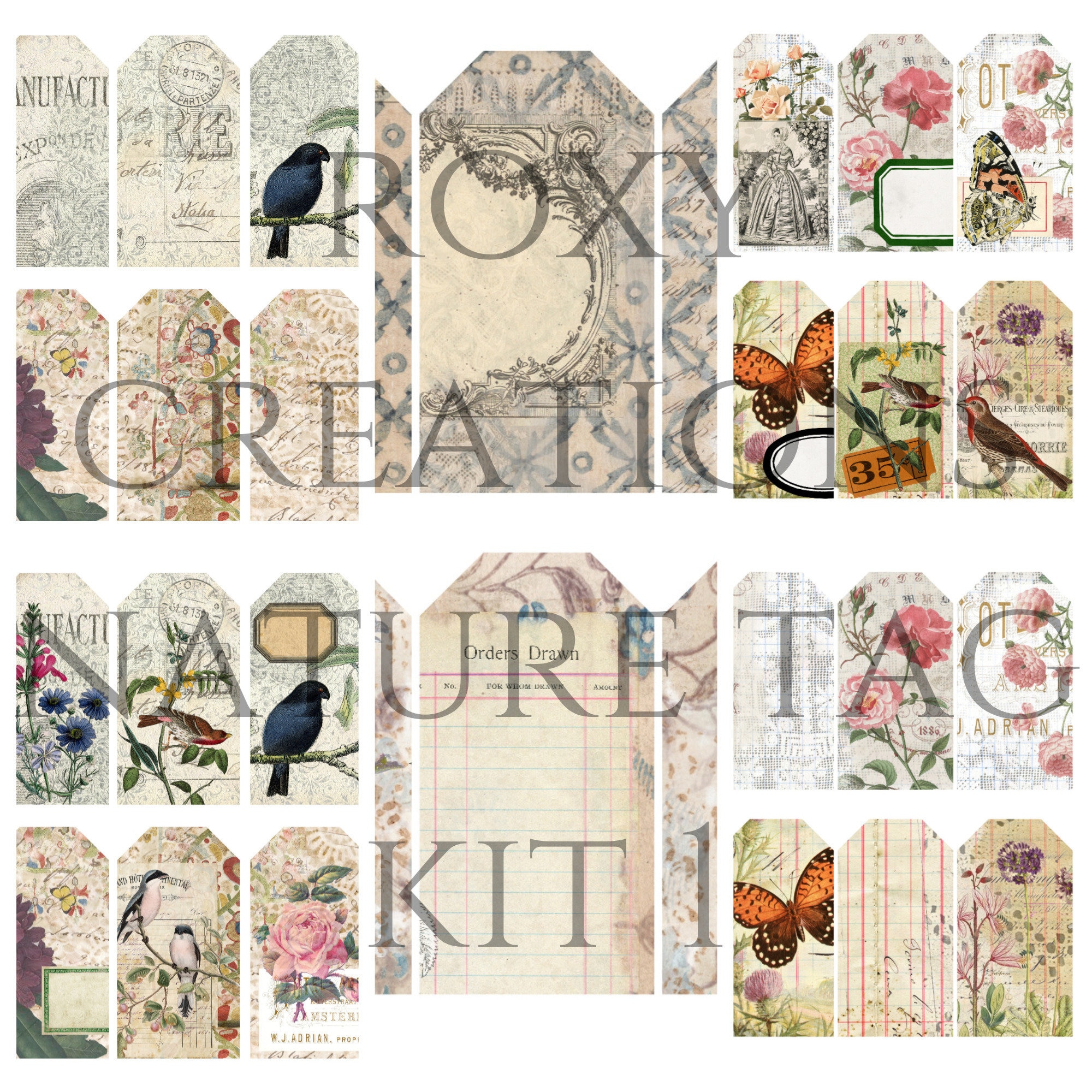 Nature Tags Printable Kit 1 - Etsy