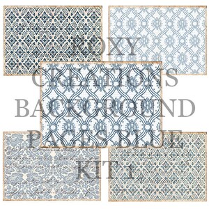Printable Background Journal Pages Blues Kit 1 - Etsy