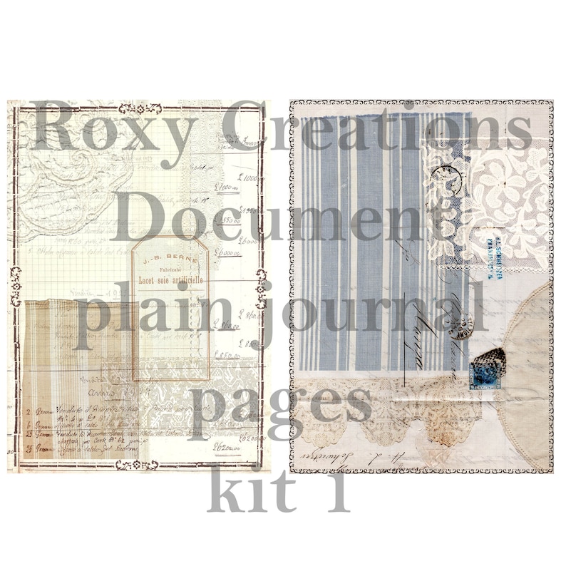 Document Style Printable Digital Plain Journal Pages Kit 1 - Etsy