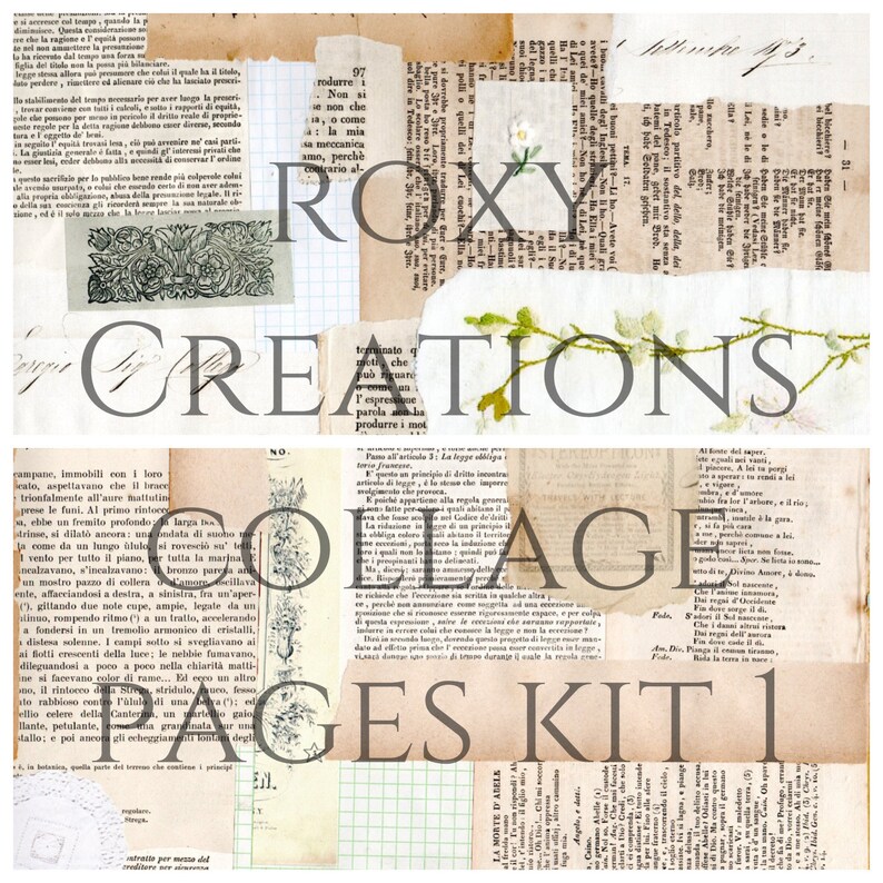 Printable Collage Pages Kit 1 - Etsy