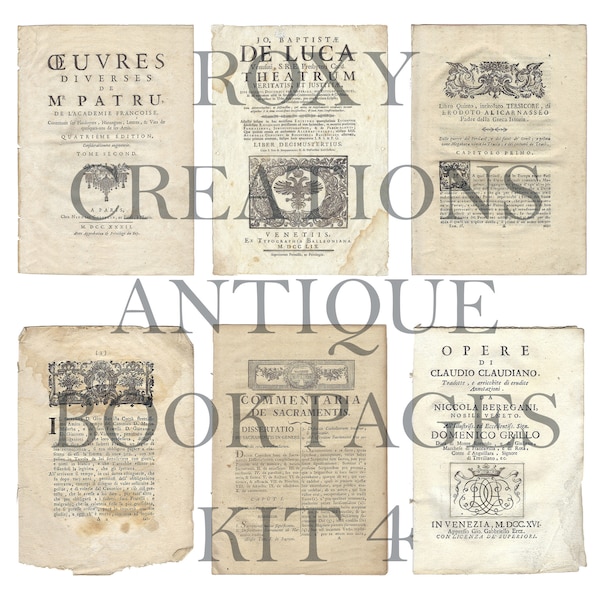 Antique Book Pages - Etsy