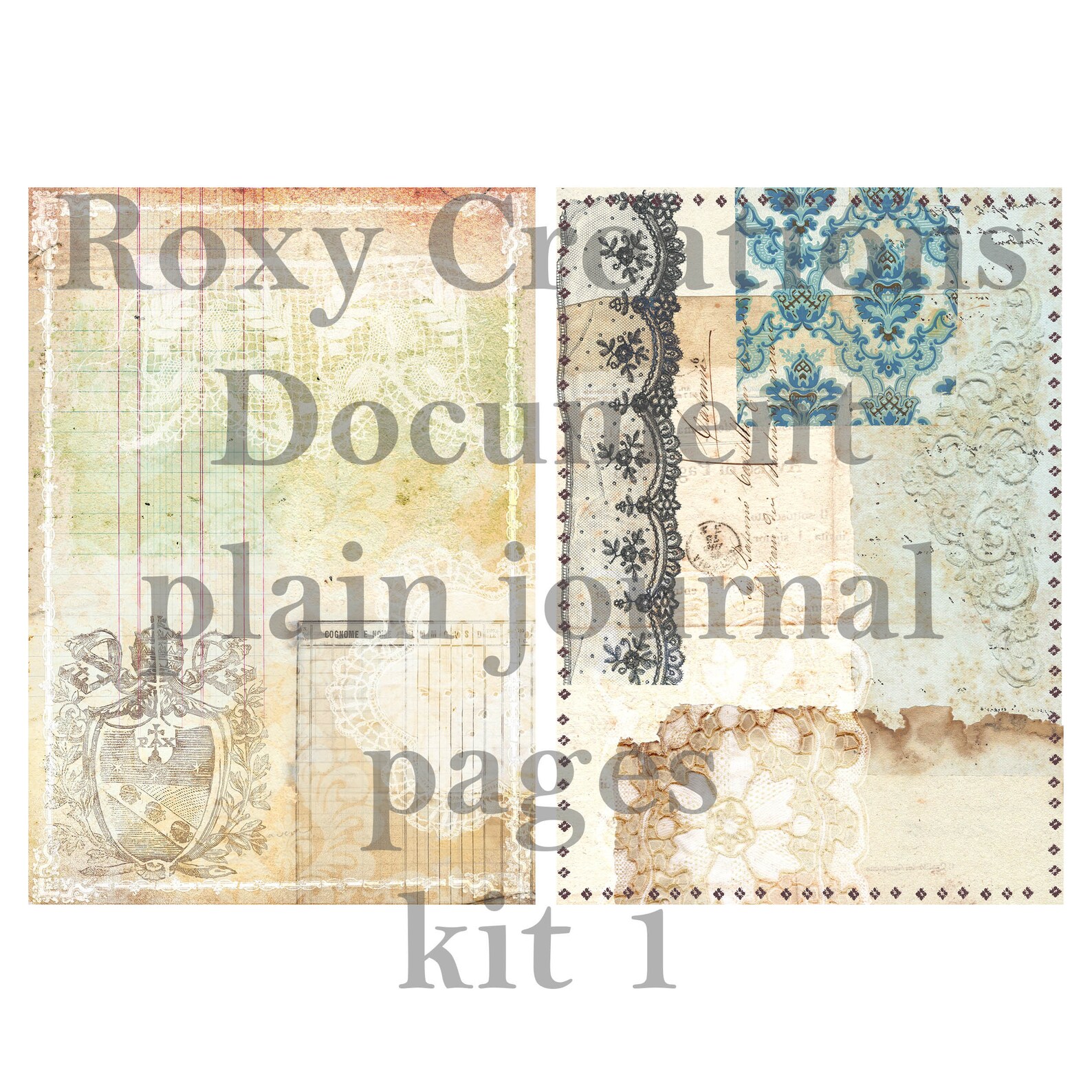 Document Style Printable Digital Plain Journal Pages Kit 1 - Etsy